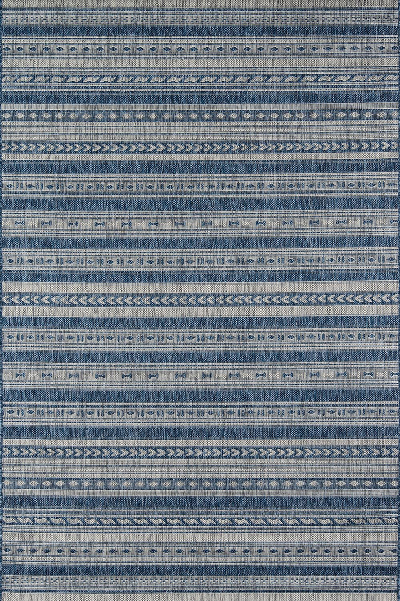 Villa Outdoor Rug Tuscany Blue | Ziba Home Design