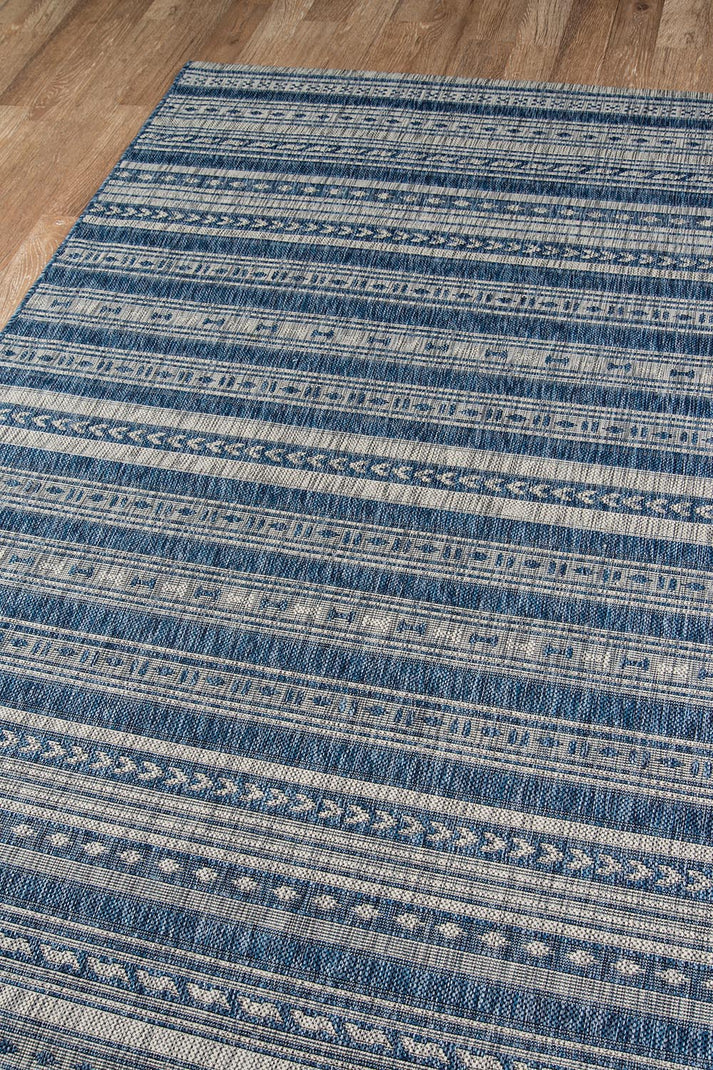 Villa Outdoor Rug Tuscany Blue | Ziba Home Design
